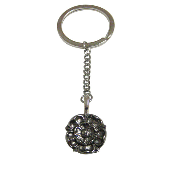 Kiola Designs | Accessories | Silver Toned Tudor Rose Pendant Keychain ...